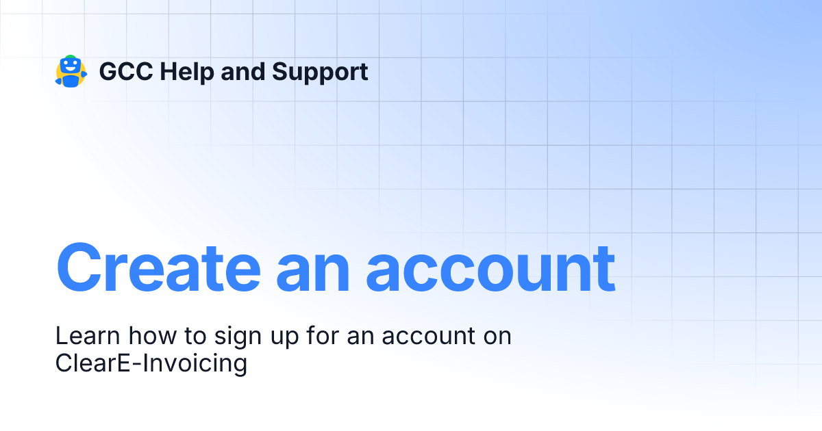 Create an account | GCC Help and Support