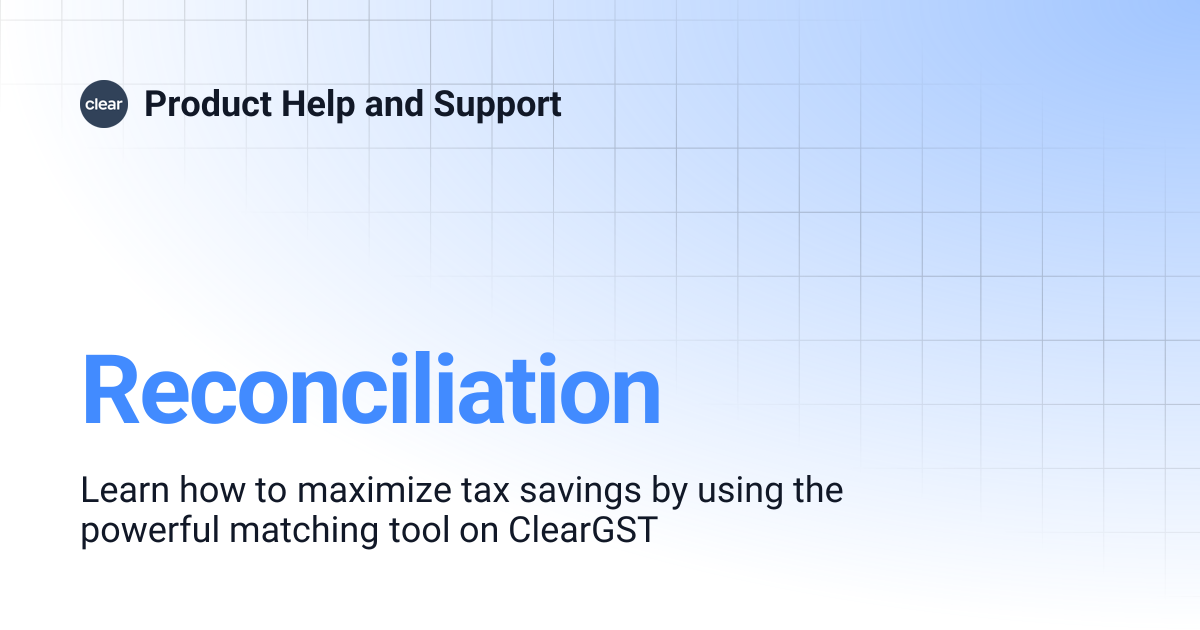 Reconciliation | Product Help and Support