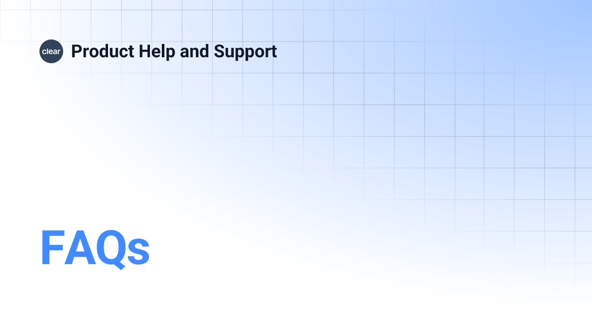 FAQs | Product Help and Support